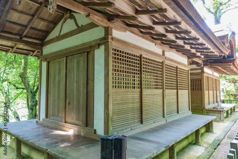 Hai-den (Worship Hall) of the Izumo-Takeo Jinjya Shrine at the ...
