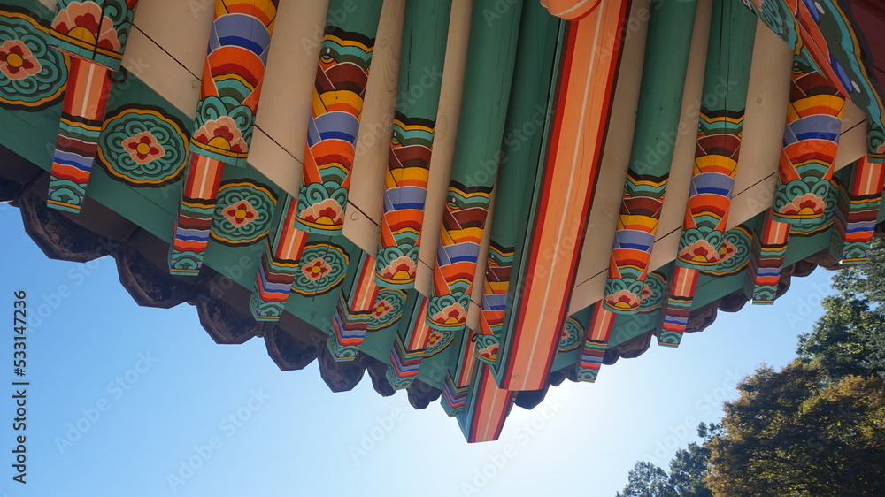 roof of traditional korean house - traditional korean drawings - hanbok ...
