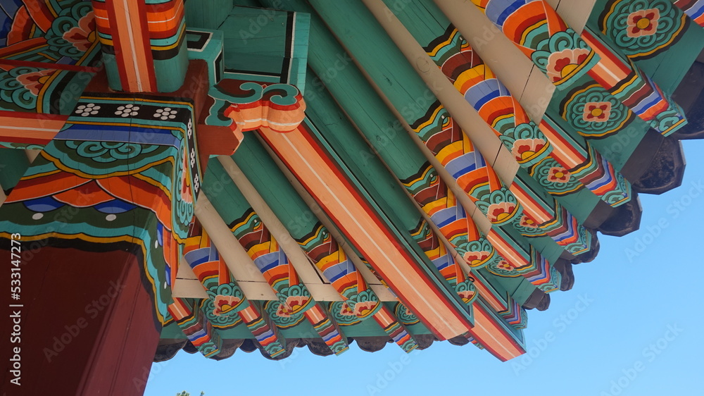 roof of traditional korean house - traditional korean drawings - hanbok ...