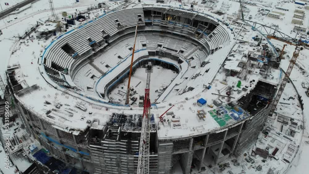 Building construction of SKA arena hockey stadium ex Saint Petersburg ...