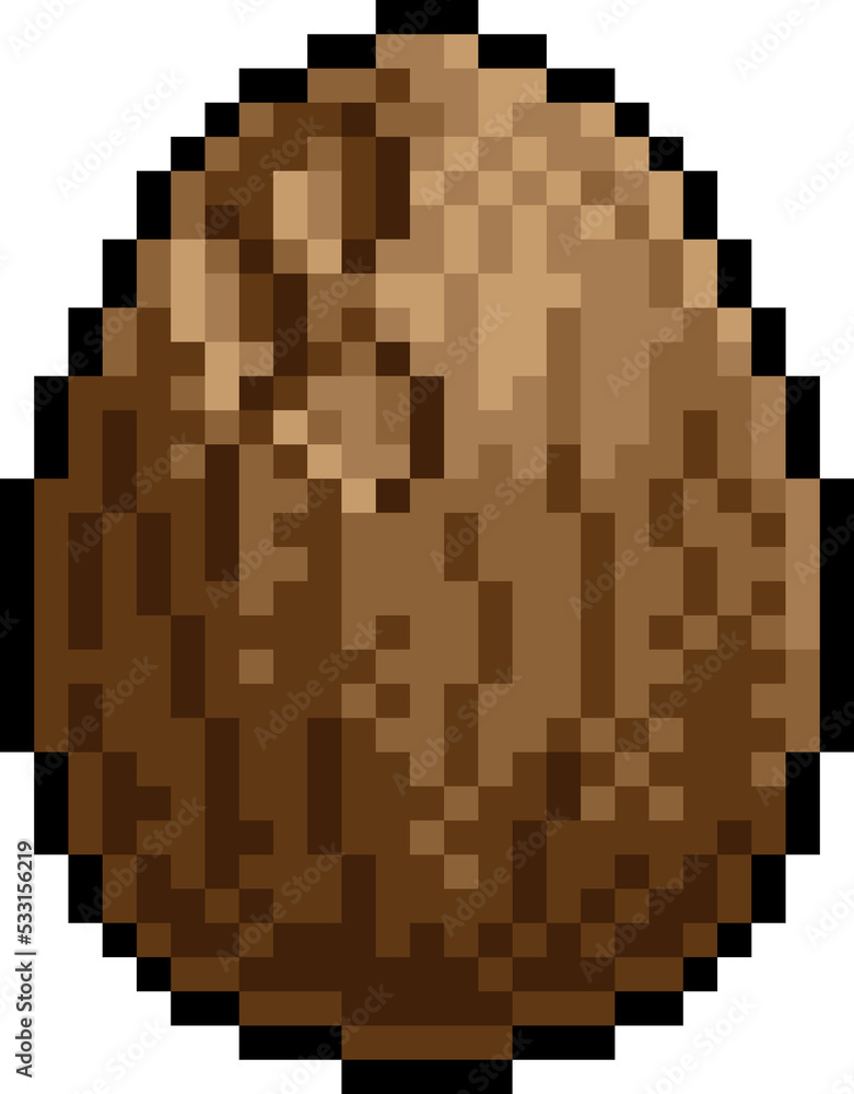 Coconut Eight Bit Pixel Art Game Icon Stock Illustration | Adobe Stock