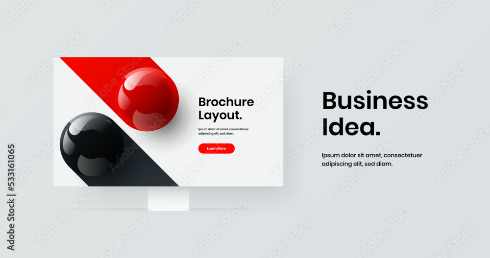 Clean monitor mockup site screen concept. Premium web project vector ...