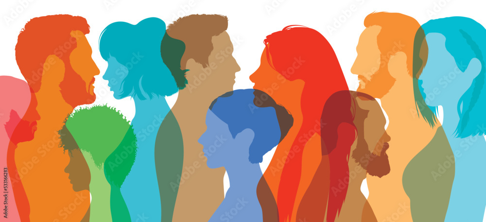 Vetor de n illustration of a diverse group of women, girls, and men. A ...