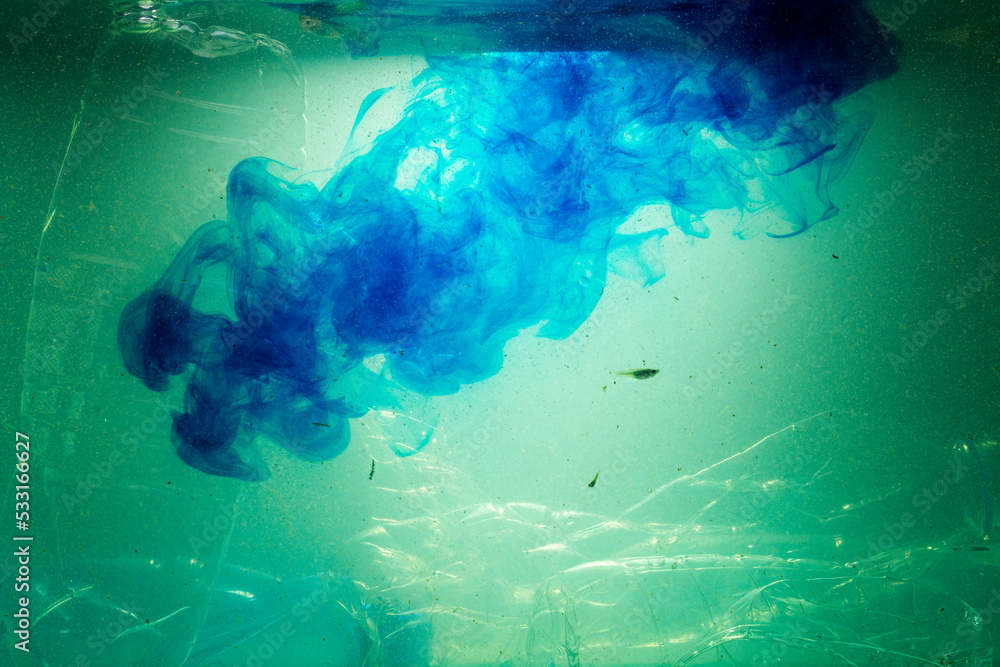 environmental pollution of chemicals And garbage in the oceans, seas ...