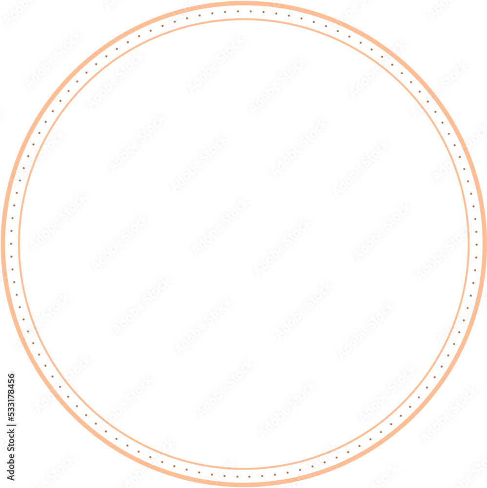 Circular Border Frames Isolated on White Background. Trendy design ...
