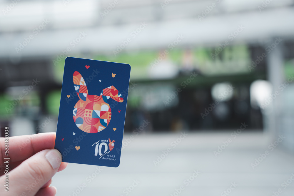 Bangkok, Thailand - Setember 25, 2022 : Hand holding a new collection ...