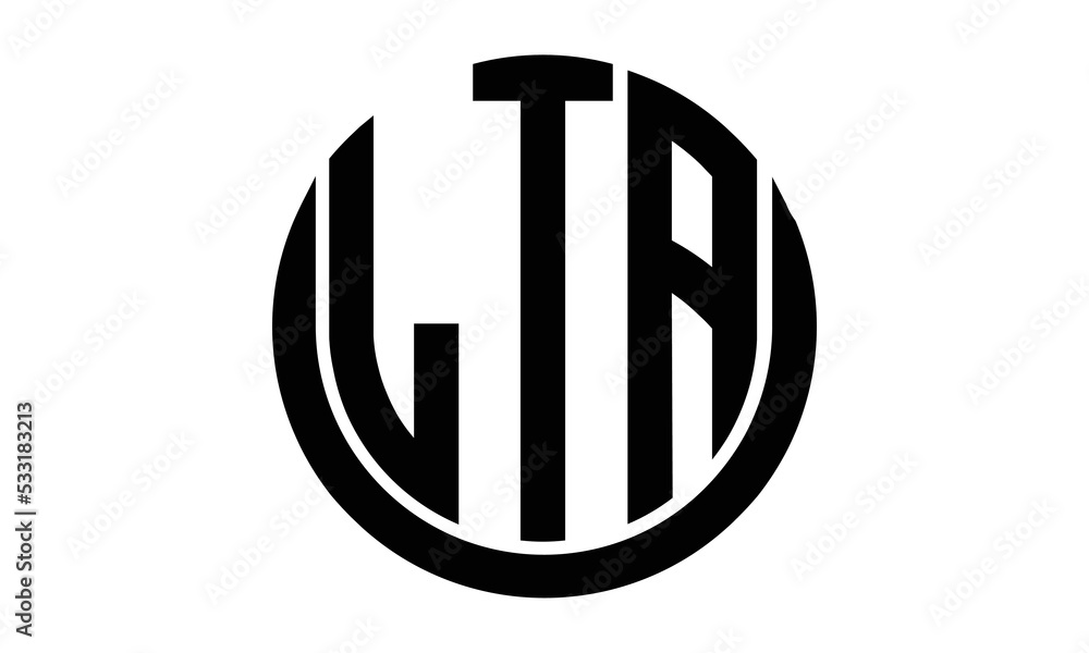 LTA shield in circle logo design vector template. lettermrk, wordmark ...