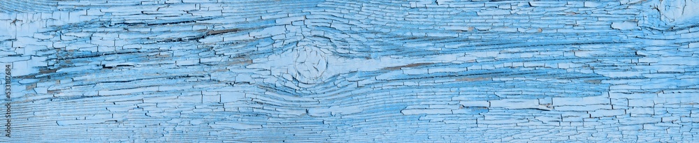 The texture of the wooden blue surface of the board with natural ...