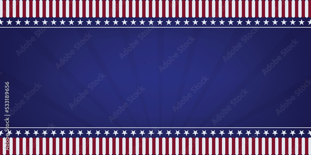 Patriotic border divider american usa flag. Stock Vector | Adobe Stock
