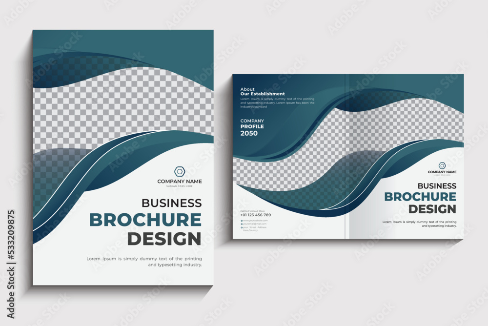 corporate business company profile, editable template layout. Stock ...