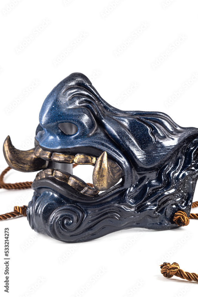 Isolated photos of Japanese traditional samurai masks Stock Photo ...