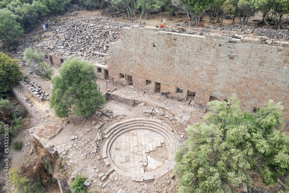 Aigai Ancient City ruins, the city is one of the 12 Aiol cities in ...