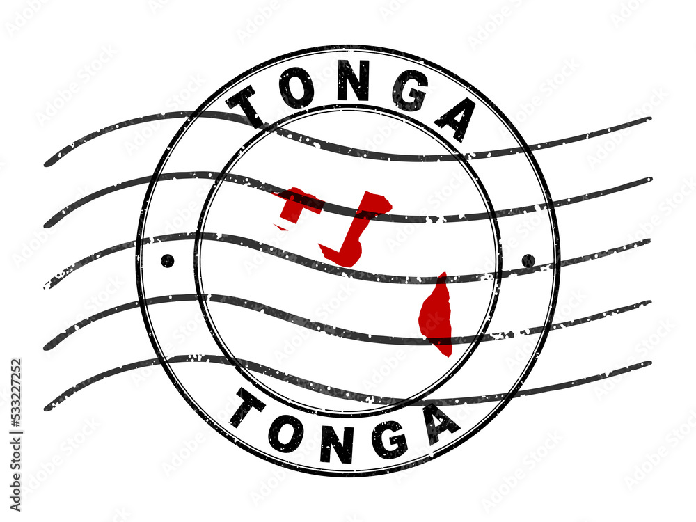 Map of Tonga, Postal Passport Stamp, Travel Stamp Stock Illustration ...
