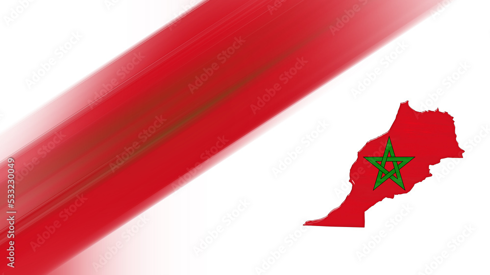 Map of Morocco, flag map Stock Illustration | Adobe Stock