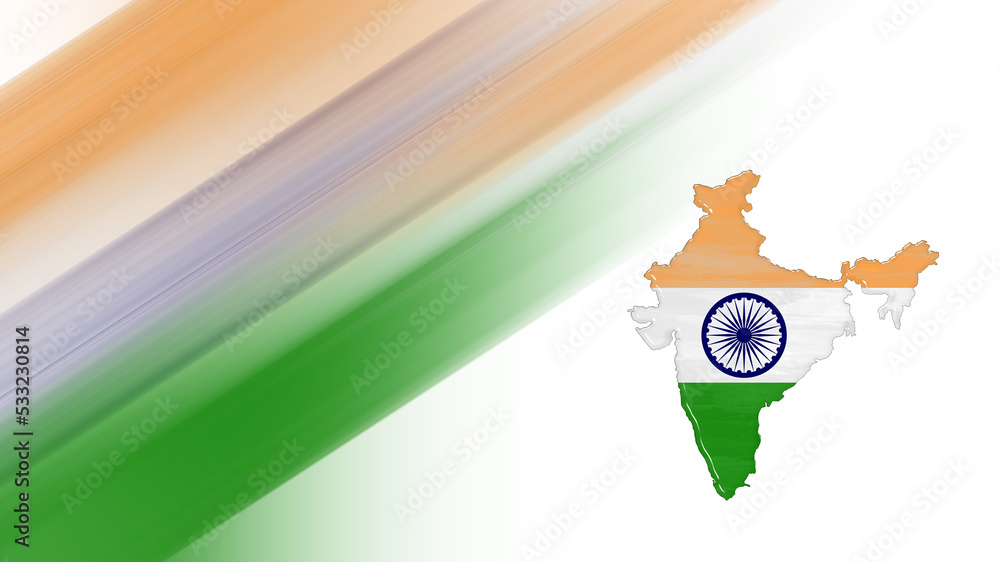 Map of India, flag map Stock Illustration | Adobe Stock