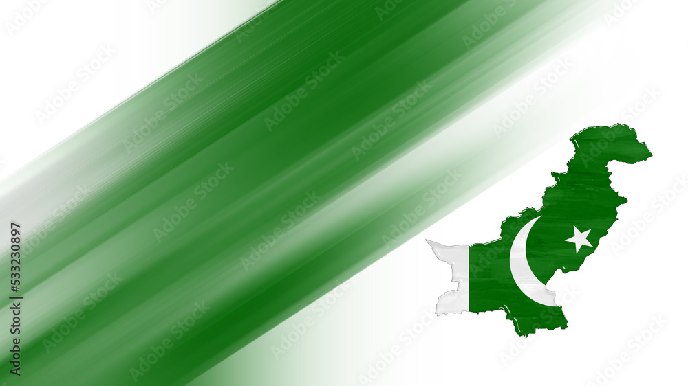 Map of Pakistan, flag map Stock Illustration | Adobe Stock