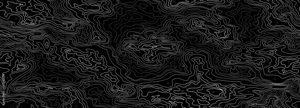 Black topographic map. Terrain contour, geographical atlas pattern and ...