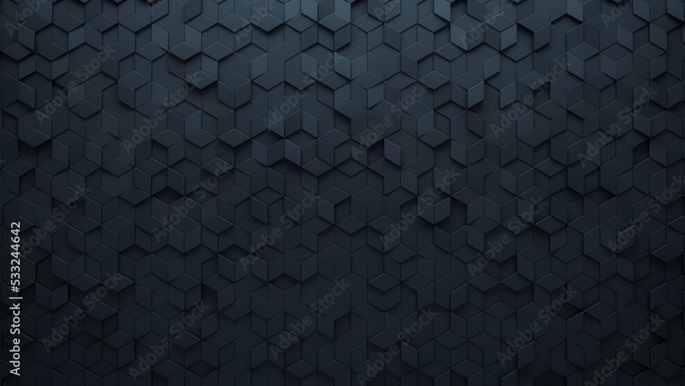 3D Tiles arranged to create a Polished wall. Futuristic, Diamond Shaped ...