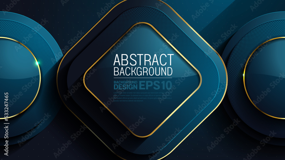 luxury abstract background dark blue color, straight lines overlap ...