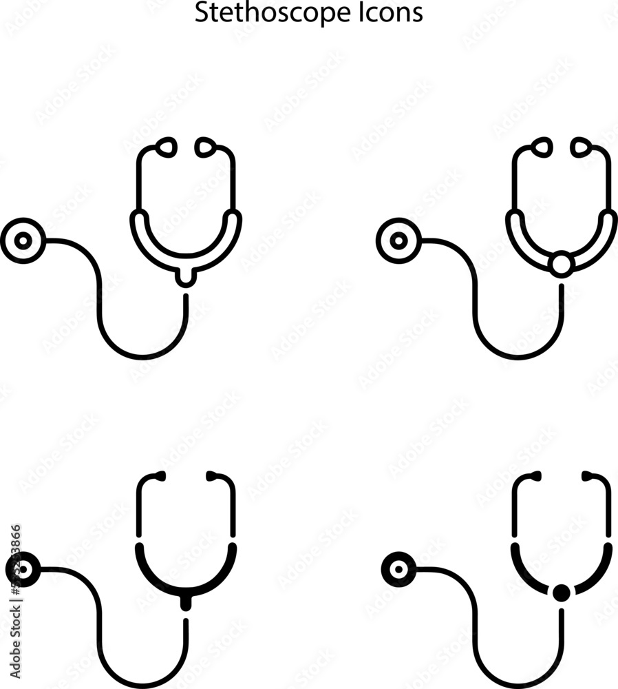 Stethoscope icon trendy flat style isolated on background. Stethoscope ...