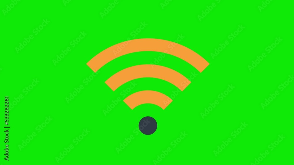 wireless icon Animation. wifi signal animated. loop animation with ...