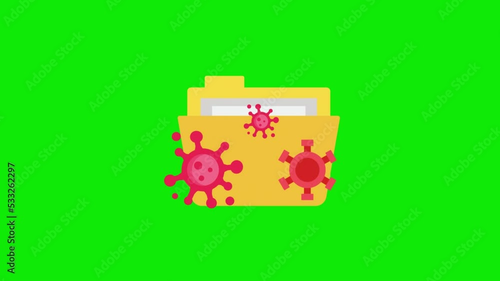 virus Folder icon Animation. Data hackin Data hacking. loop animation ...