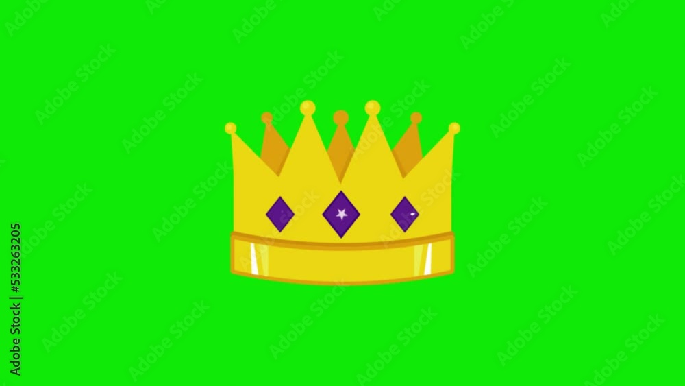 King or Queen Crown Icon Animation. Crown Shining Glitter. loop ...