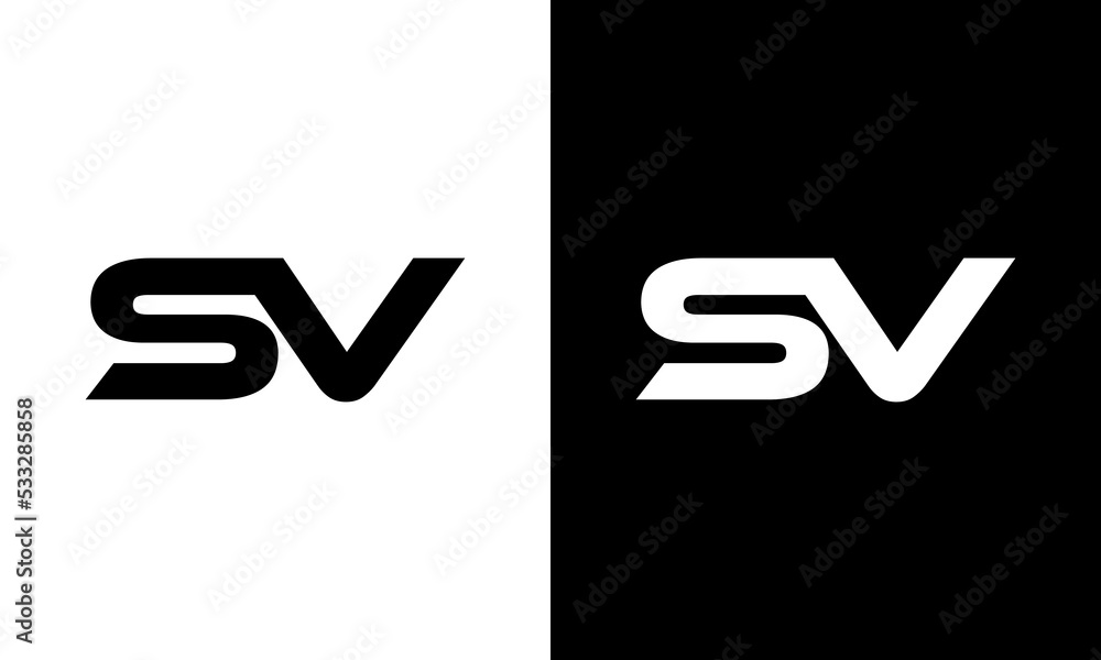 letter sv logo design Stock Vector | Adobe Stock