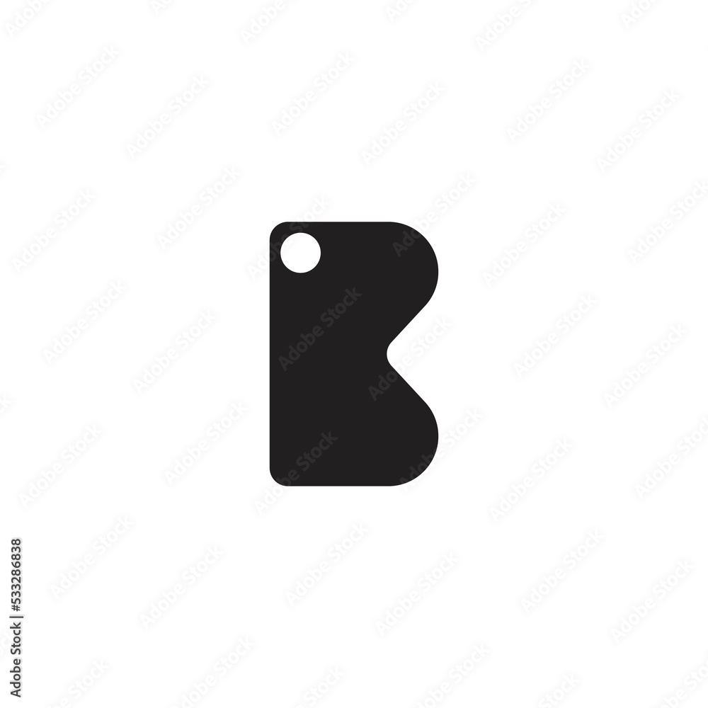 eps10 black alphabet letter b vector logo isolated on white background ...