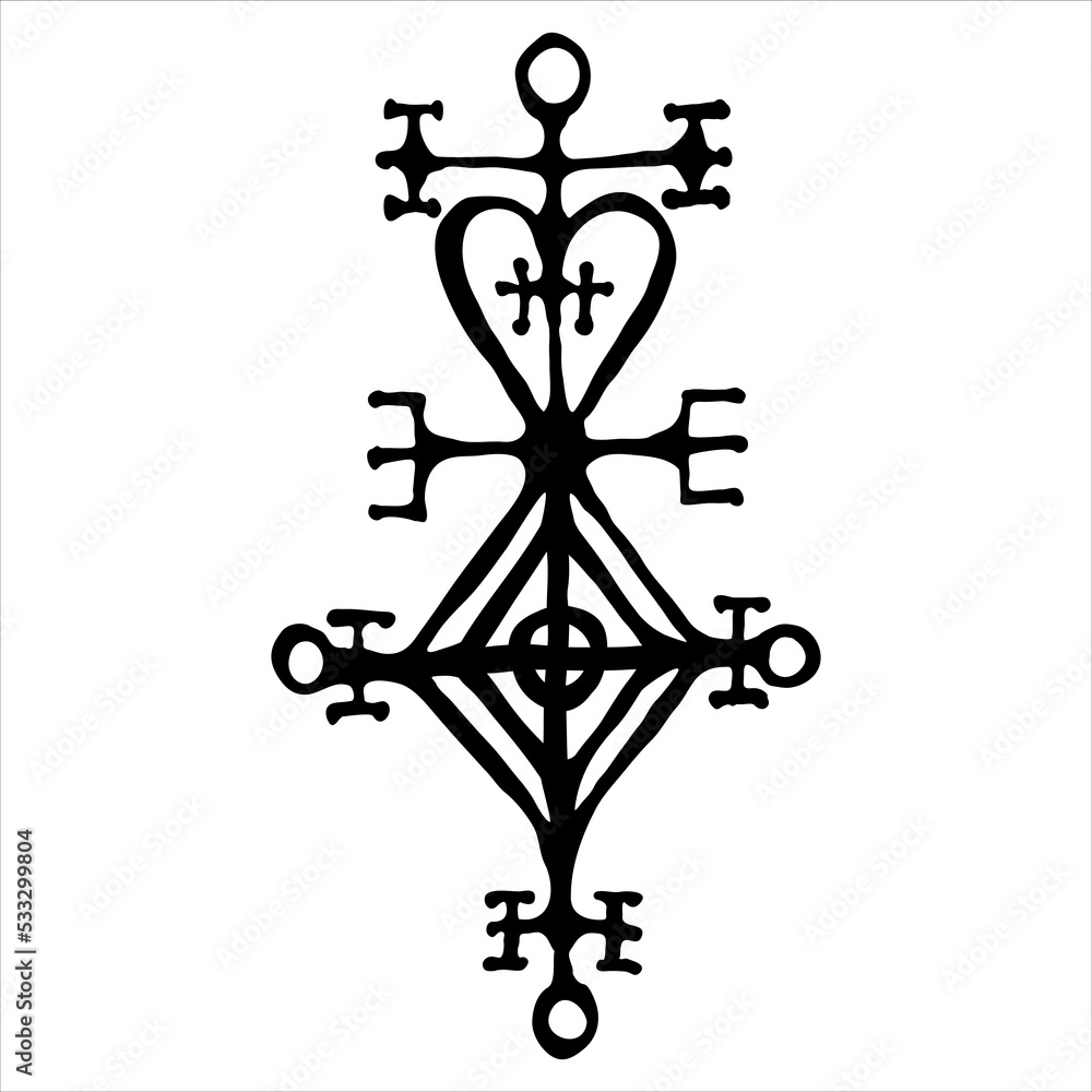 Astarstafur, Celtic love charm, bind rune, symbol, Norse mythology ...