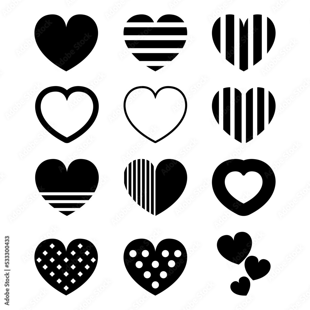 hearts bundle svg set Stock Vector | Adobe Stock
