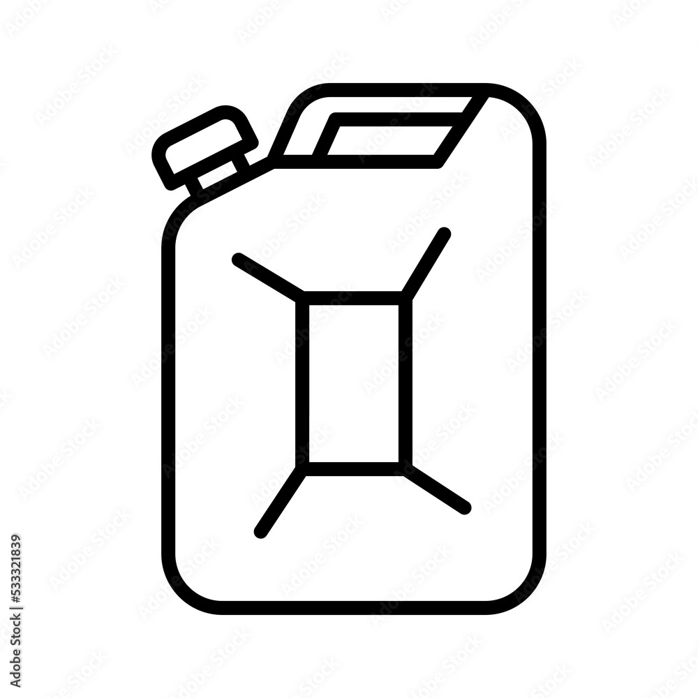 Canister icon. Jerry Can. Fuel, gasoline or oil canister. Pictogram ...