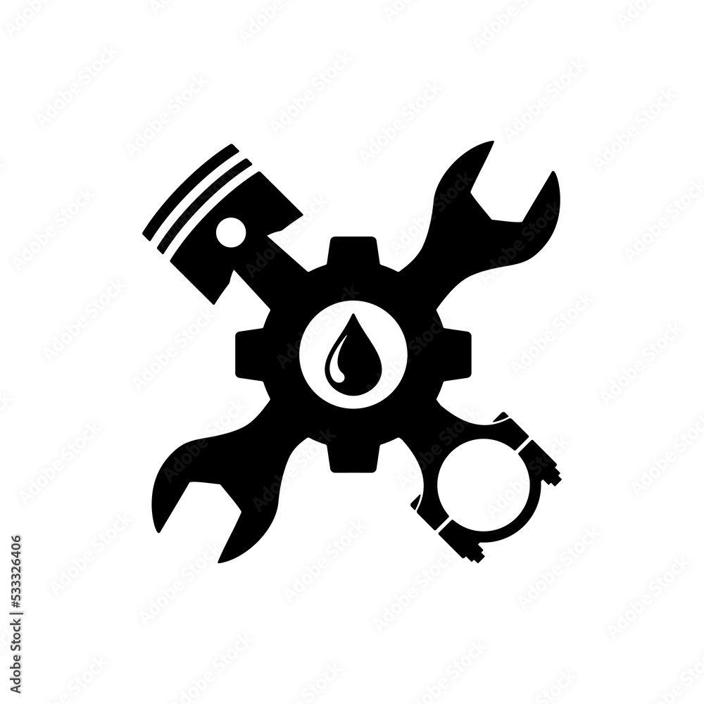 Black Auto Service Icon or Auto Service Symbol On White Background ...