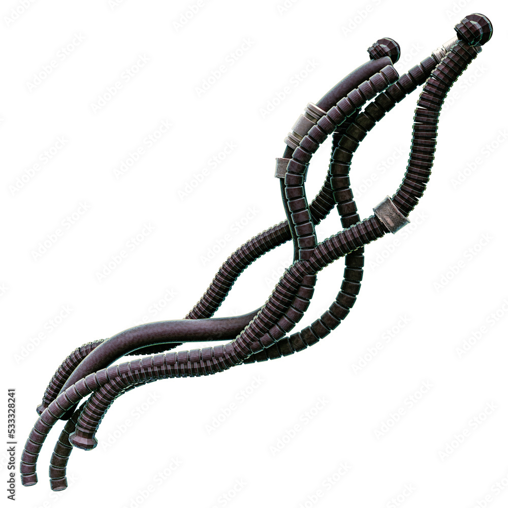 SciFi Cable Wire Illustration with Transparent Background PNG Stock ...