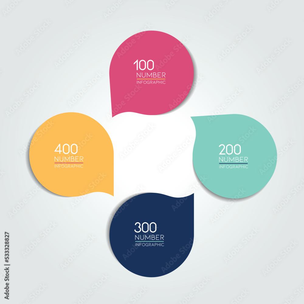 Circle infographic template. Round net diagram, graph, presentation ...