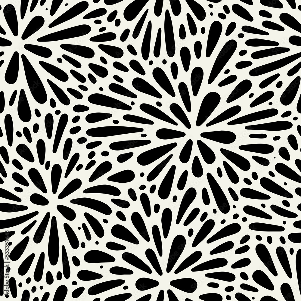 Vector seamless pattern. Free form organic shapes. Stylish structure of ...