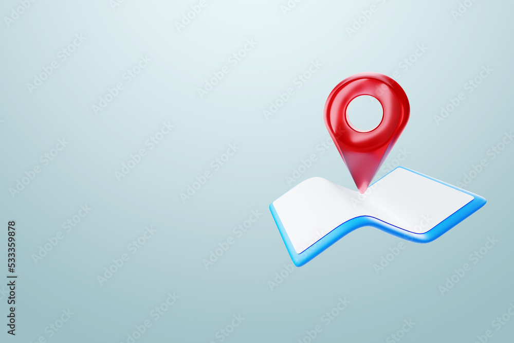 Concept guidebook, navigator. Red map location symbol, sign or ... Concept guidebook, navigator. Red map location symbol, sign or ...