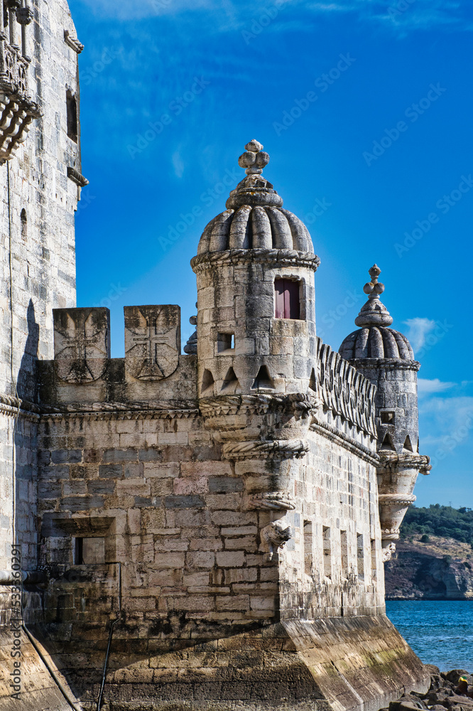 The Belém Tower is an old military construction located in the city of ...