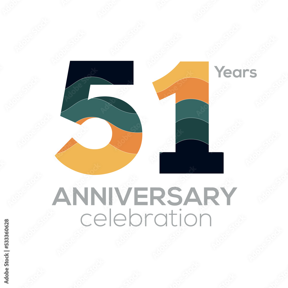 51st Anniversary Logo Design, Number 89 Icon Vector Template.Minimalist ...