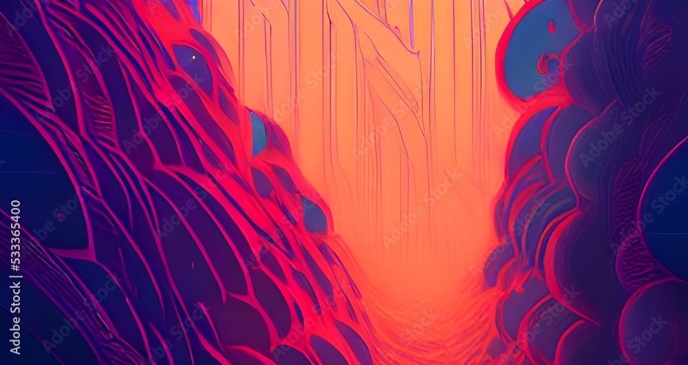 Abstract Sci-fi wallpaper. Futuristic artwork architecture digital ...