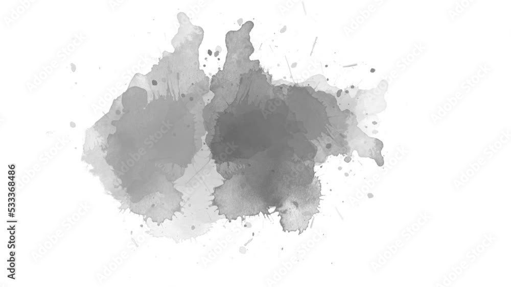 Ink brush stroke transition. Ink splash. Abstract ink brush blot, splat ...
