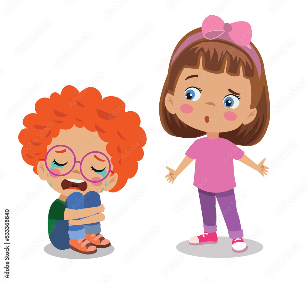 Sad Boy And Girl Crying