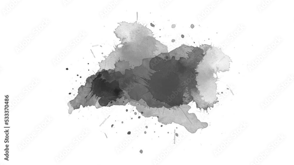 Vídeo do Stock: Ink brush stroke transition. Ink splash. Abstract ink ...