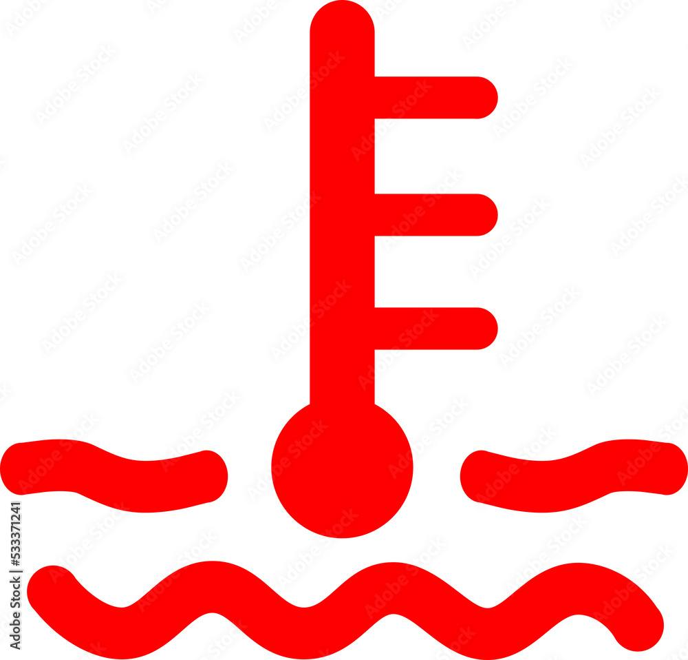 Red automotive coolant icon on transparent background Stock ...