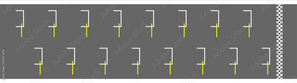 Racing car track, formula one racing, starting point Stock Vector ...