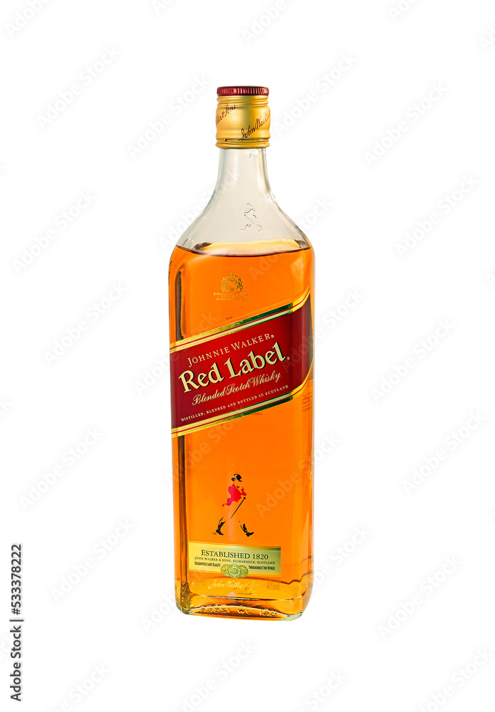 Johnnie Walker whisky bottle. Johnnie Walker is the most widely ...