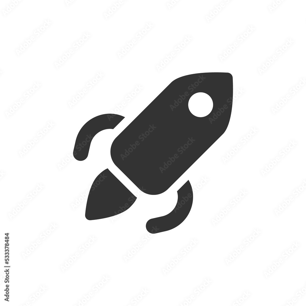 Rocket icon. Future space ship line symbol. Launch and start sign ...
