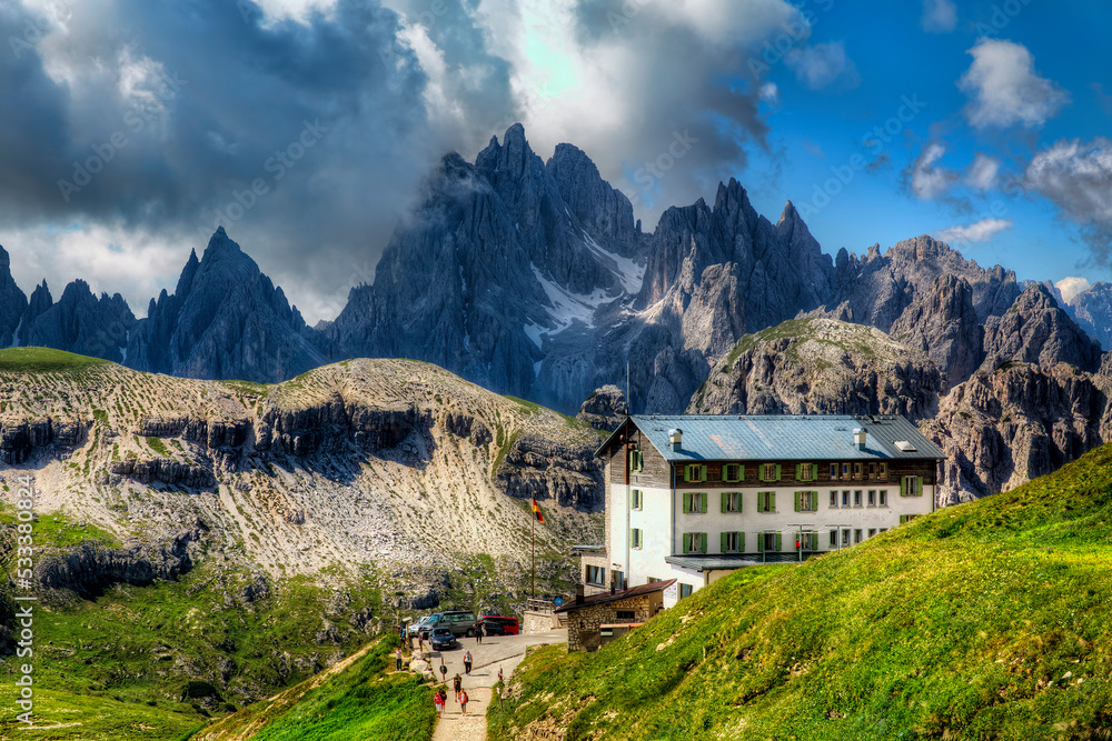 Rifugio Auronzo, Near "Tre Cime di Lavaredo" (Drei Zinnen), Dolomites ...