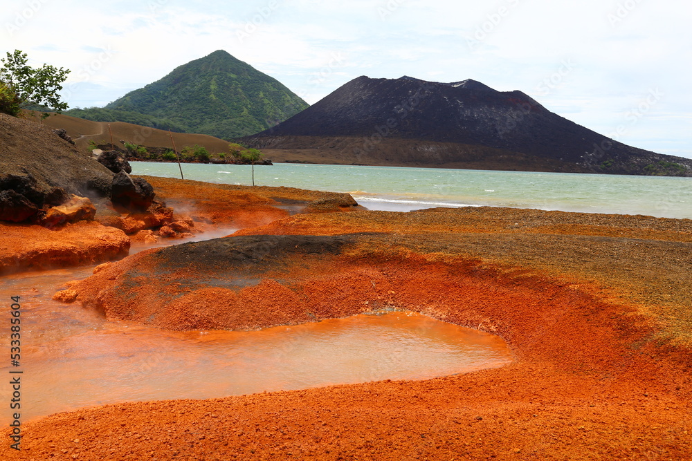 hot spring, volcano Tavurvur, Rabaul, Papua New Guinea Stock Photo ...