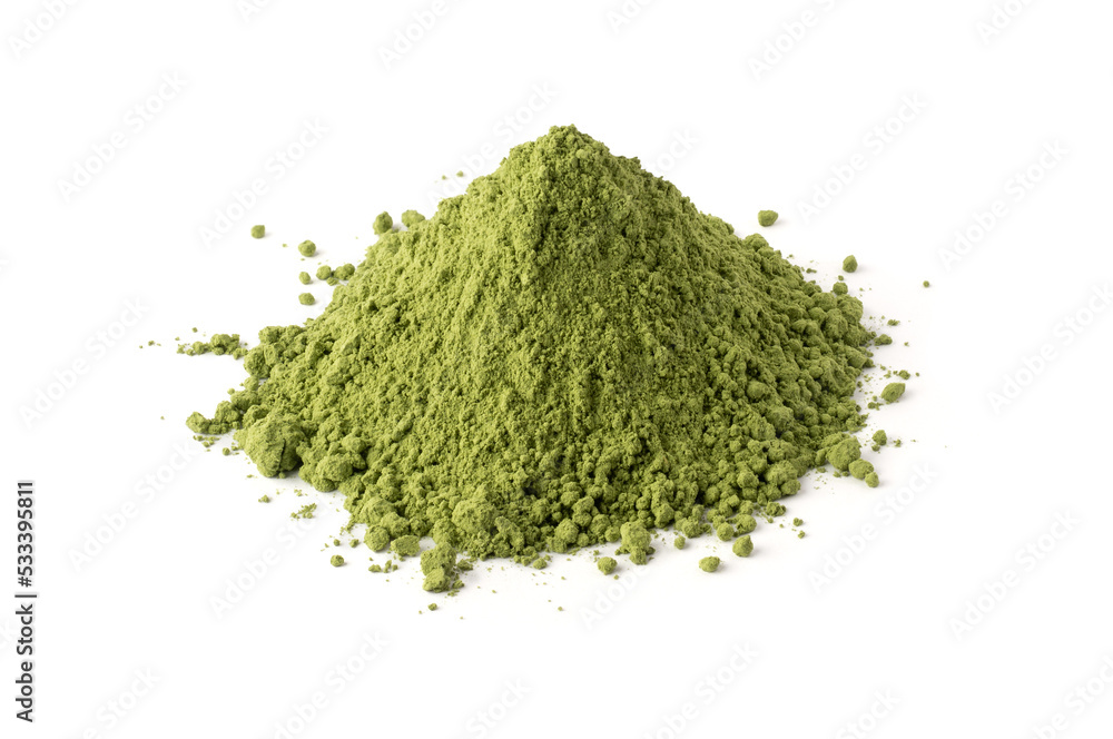 pile of dry true indigo powder, indigofera tinctoria, used in preparing ...